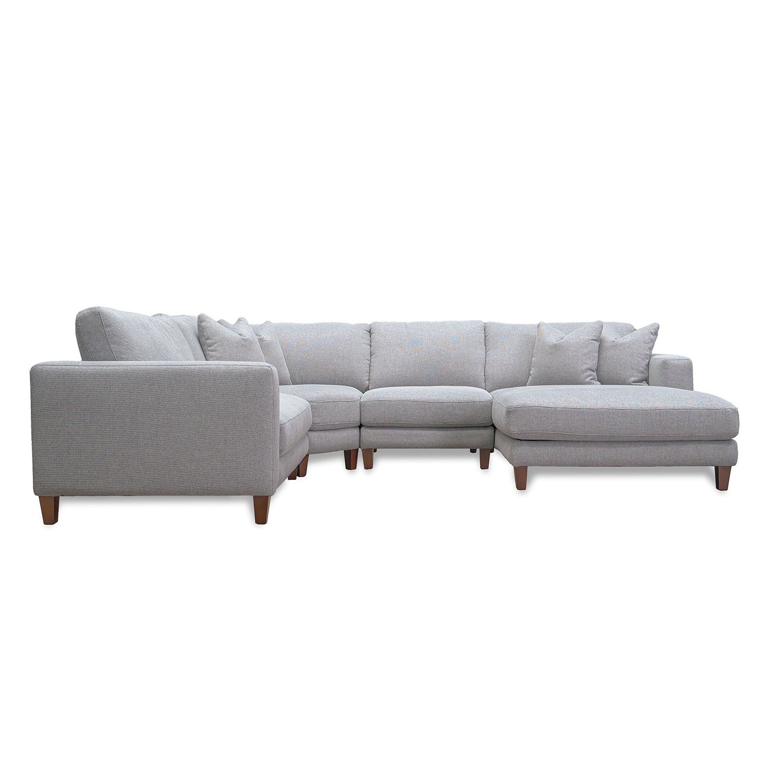 Chelsea Petite 2.5 Seat + 1.5 Armless + Large Corner + Chaise RSFGreen Chaise & Modular Sofas ...